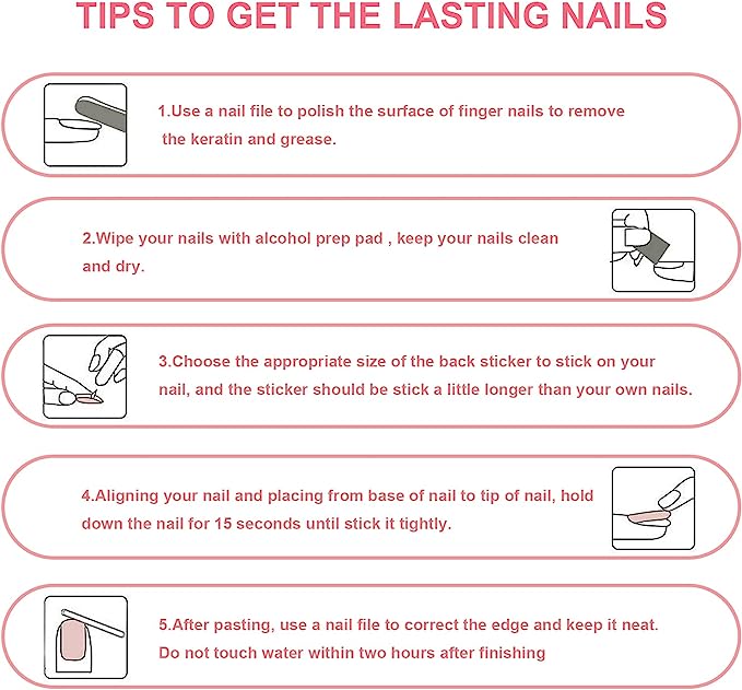 Press-On Nails - Application Kit - 4 in 1