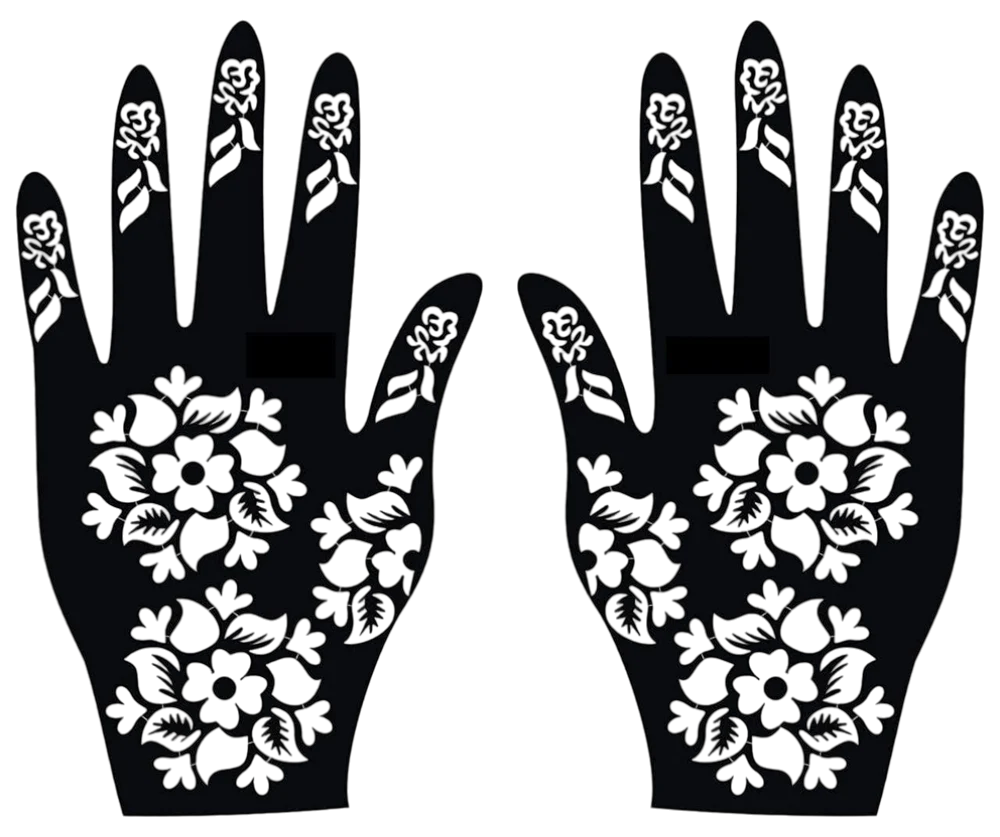 Beautiful Henna Stencils - Both Hands/ Mehendi Designs/ Mehendi DIY St